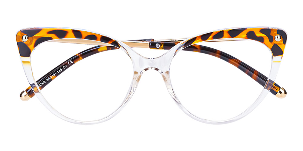 Daria mixed material elegant cat eye glasses for women